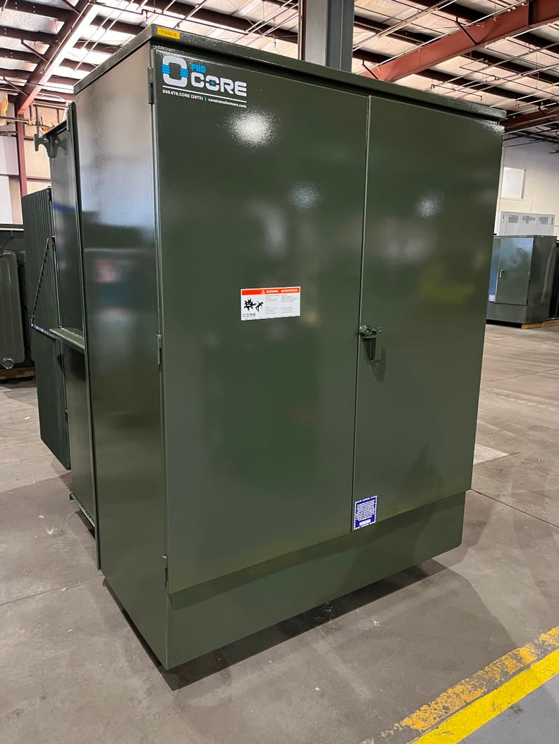 3000 KVA 13800 Delta Primary, 480Y/277 Secondary, Core Transformer PAD ...