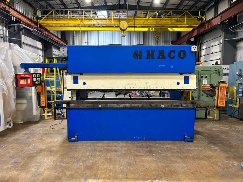 150 Ton, Haco #PPM-30135, CNC press brake, 10' overall, 102" between ...