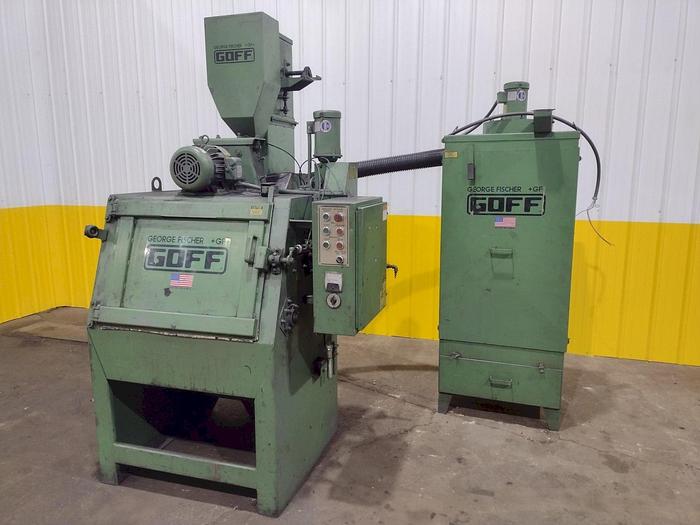 2.5 cu.ft. Goff #2.5BB, compact rubber belt tumblast, 3 HP blast wheel ...