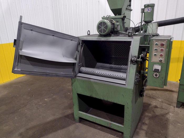 2.5 cu.ft. Goff #2.5BB, compact rubber belt tumblast, 3 HP blast wheel ...