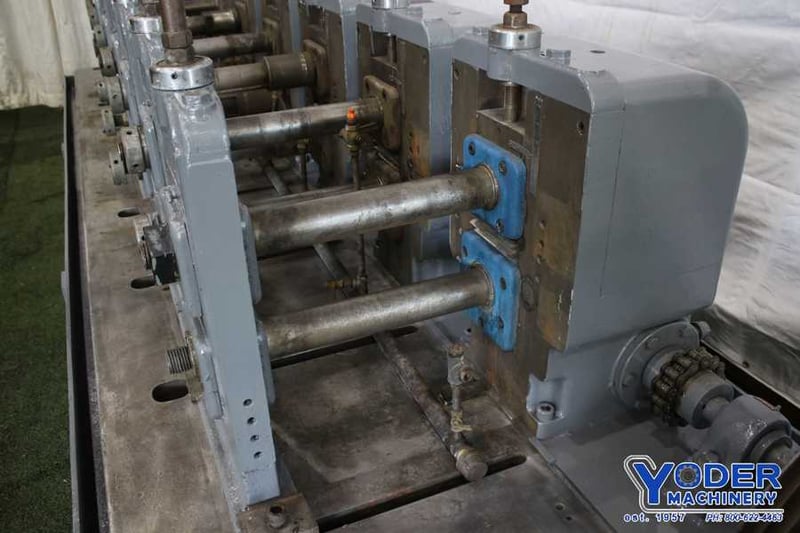 8 Stand, Yoder #M2-1/2, rollformer, 2-1/2" spindle diameter, 14" roll ...