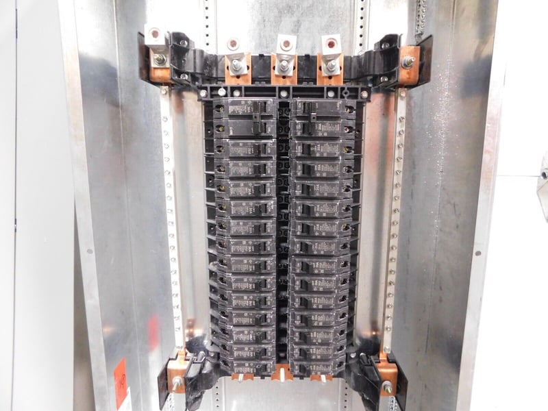 225 Amp. General Electric, AQU3302RCX, Spectra Reliagear panelboard, 4 ...