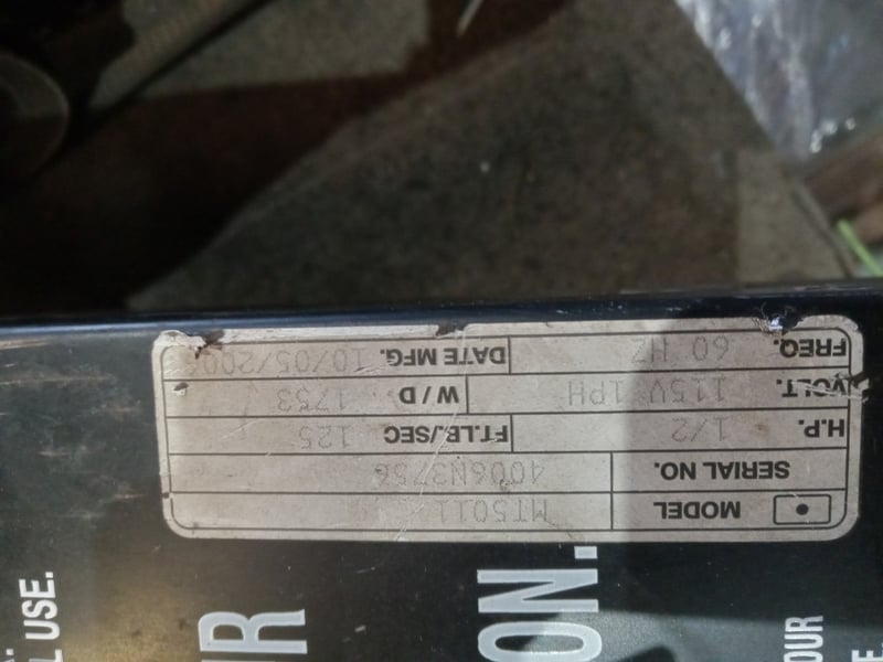 Liftmaster #MT5011, door/gate opener, 1/2 HP, 115 Volts, 1 phase for ...