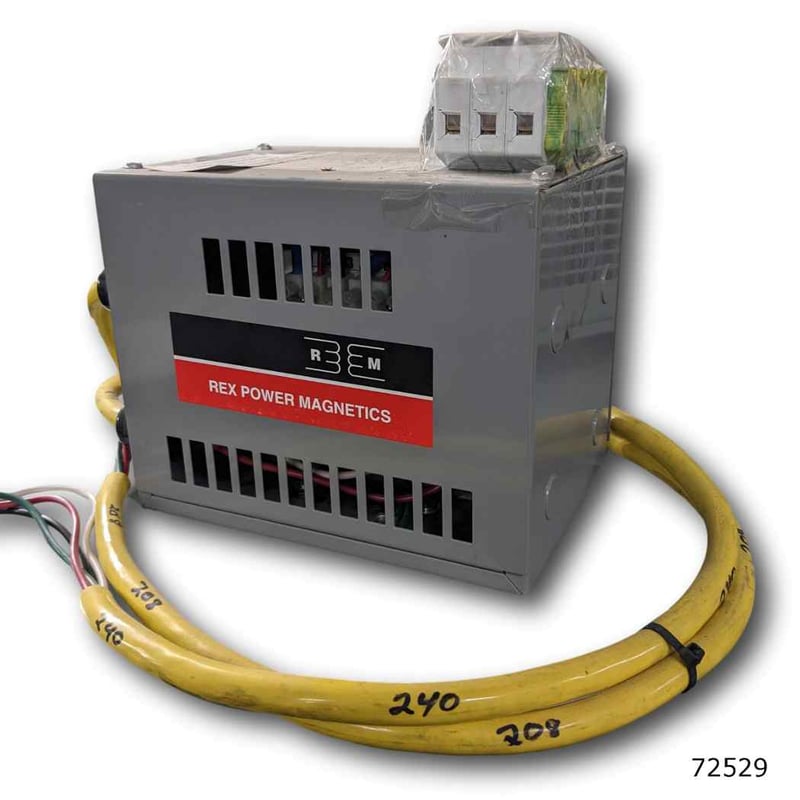 4 KVA 240 Primary, 208 Secondary, Rex Power magnets #RC4C-B, S/N D83474 ...