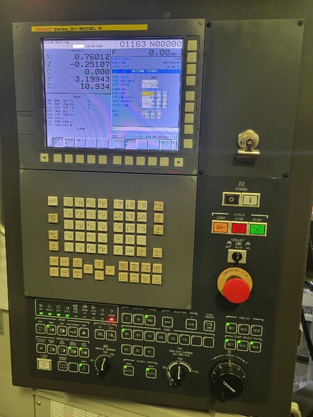 Tsugami #B038T, 12-Axis, 1-1/2" cap., sliding headstock, sub spindle, 8 station turret, bar feed ...