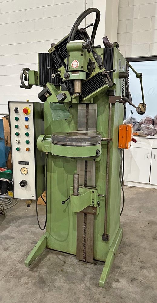 Fischer #ZSM-1000, center hole grinder, 4.7" dia. x 39" length work ...