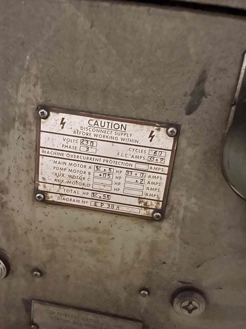 21"/32" x 100" Clausing #8100 Series, Engine Lathe, 3.5" thru hole ...