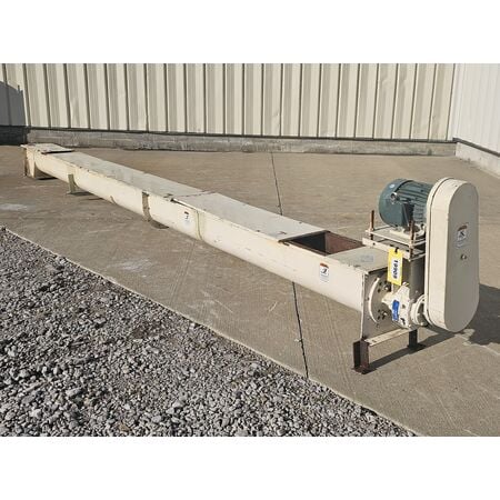 9" diameter x 18' long, Carbon Steel Industrial U-trough Screw Auger ...