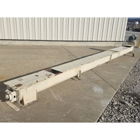 9" diameter x 18' long, Carbon Steel Industrial U-trough Screw Auger ...