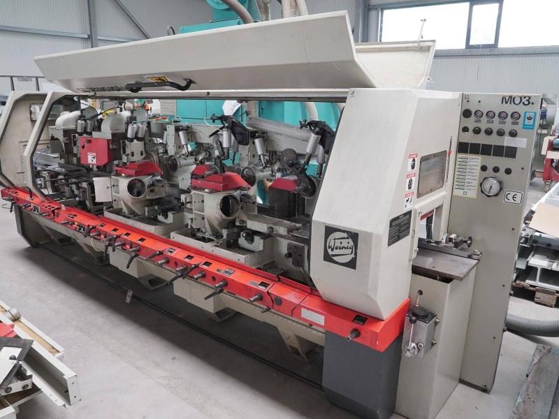 Weinig #H-23, feed through moulder, 9-head, 9-1/16" x6-5/16" capacity ...