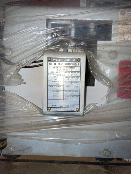 1200 Amps, Westinghouse, 50DH-150E, electrically operated, drawout, 125 ...