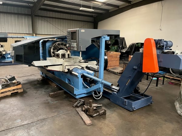 Mazak #Powermaster, Mazatrol T-Plus, 14" spindle bore, 42" swing, 2 ...