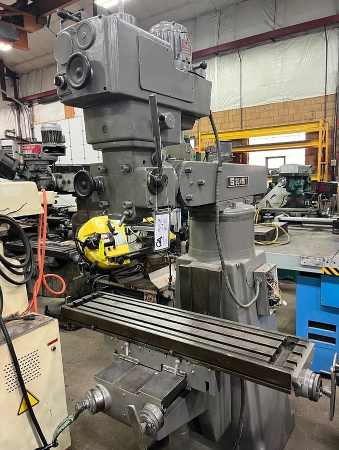 Summit, vertical mill, 10" x44" tbl., 2 HP, 12" X, 30" Y, 16" Z, R-8 ...