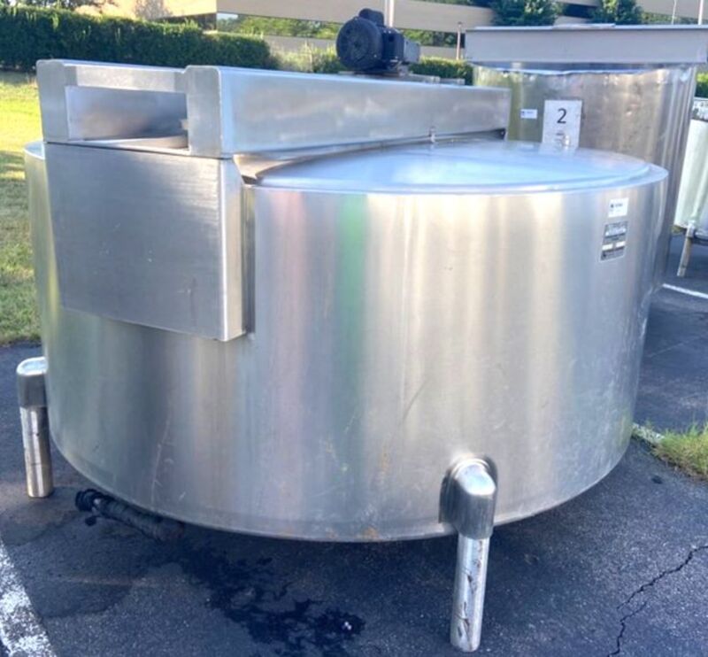 1040 gallon Perma-San, Stainless Steel jacketed mix tank, 50 psi @ 300 ...
