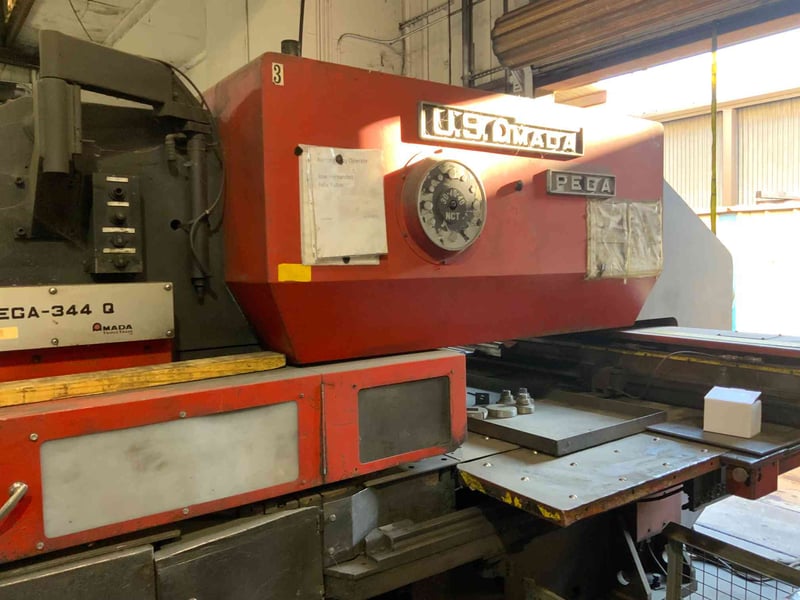 30 Ton, Amada #Pega-344-Q, turret punch press, 40" x 50" sheet size, 1/ ...
