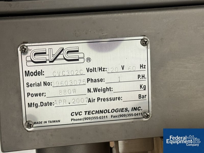 CVC #302C, Wrap Around Labeler, dual bump feed wheels, wrap station and ...