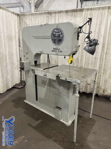 36" x 13" DoAll #V36, vertical band saw, 162" x1/2" blade, tilt table ...