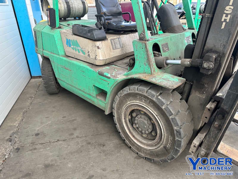 9000 lb. Mitsubishi #FGC40K, forklift truck, LP gas, pneumatic tire ...
