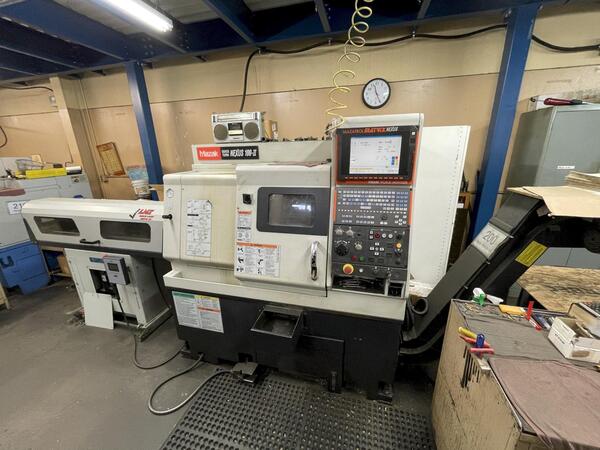 Mazak #QTN-100-II, CNC horizontal lathe, 21.6" swing, 6" chuck, 2" bar ...