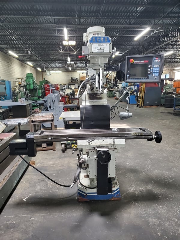 Acra #AM3V, 2-Axis CNC vertical mill, SWI Prototrak SMX 2-Axis CNC ...