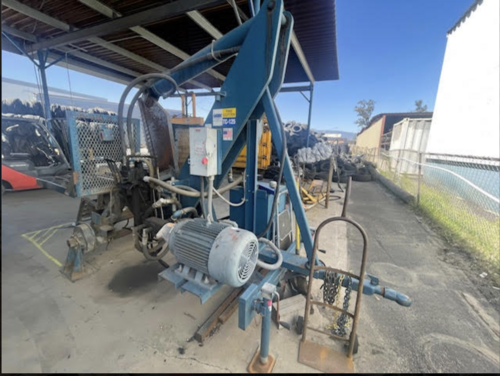 TSI #TC125, tire cutter, large heavy duty shear blades, diesel engine ...