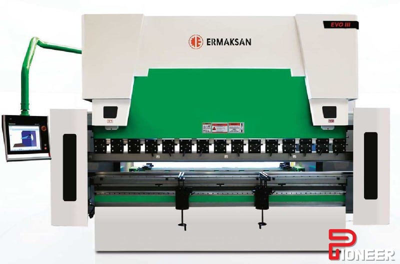 193 Ton, Ermaksan #EVO-III, hybrid press brake, 12' overall, 10.8 ...