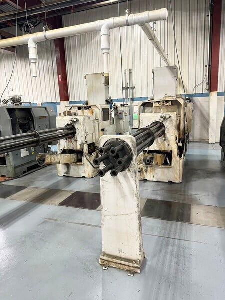 Wickman, 1" 6 spindle screw machine with pick off and threading, 1980 ...