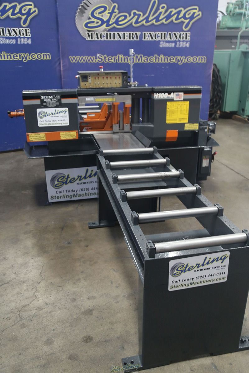 12.75" x 11" Hem #H100A, automatic horizontal band saw, 24" bar feed ...