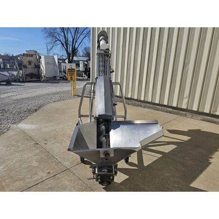 9" diameter x 10' long, portable Stainless Steel incline screw auger ...