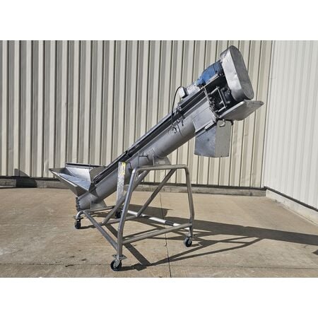 9" diameter x 11' long, portable Stainless Steel incline screw auger ...