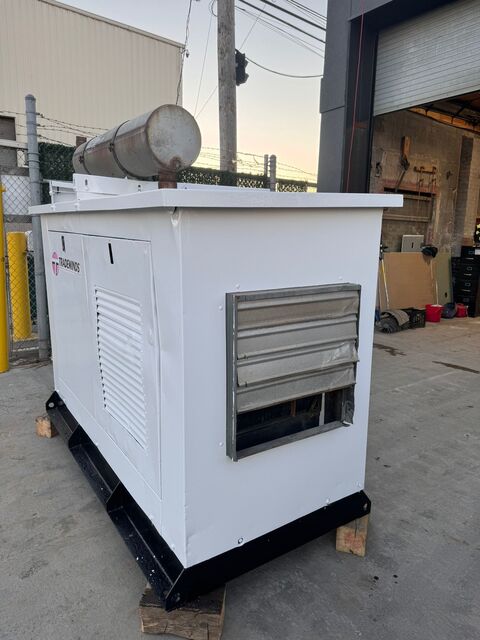 60 KW Americas #TPS60, generator, 120/480 Volts, built in 50 gallon ...