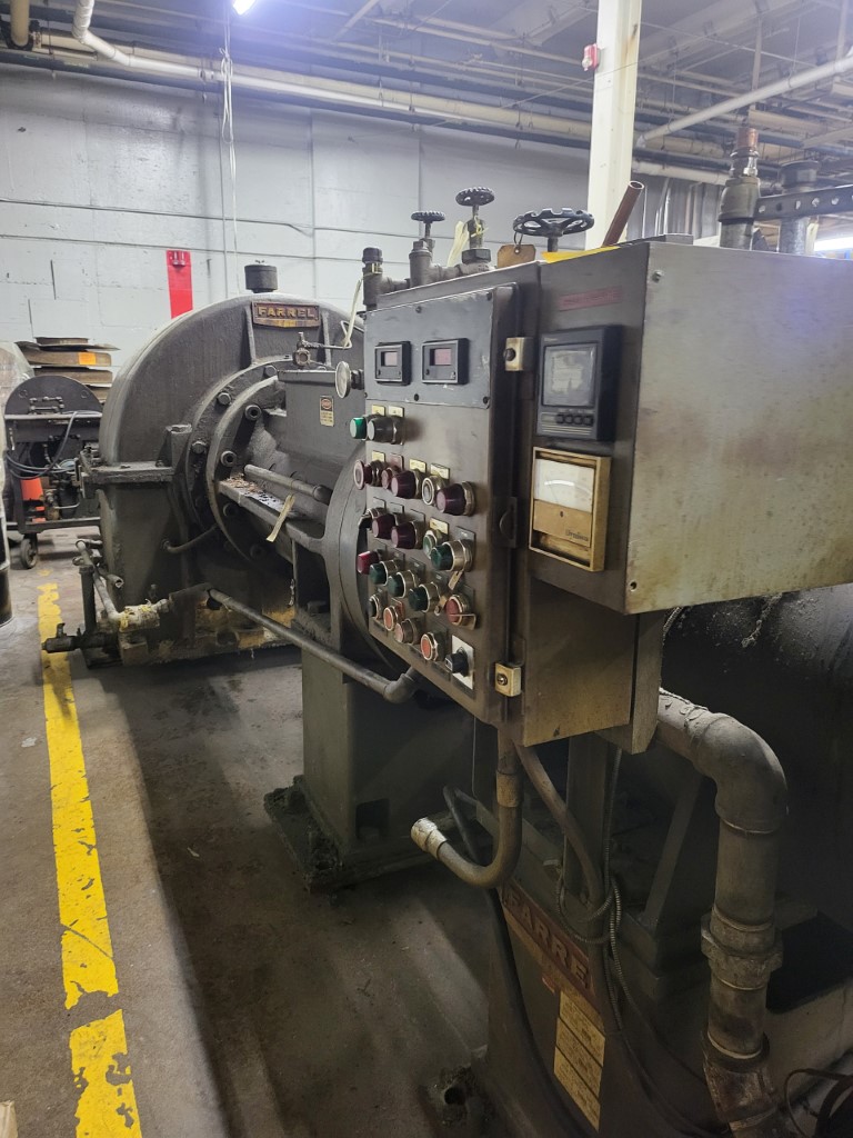 Farrel, 15" rubber dump extruder, drop extruder, hot feed extruder, 200 ...