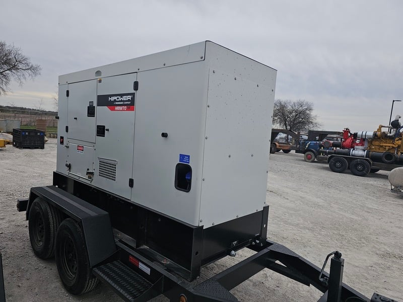 62 KW Hipower, portable diesel generator set, 1800 RPM, Isuzu 4JJ1X ...