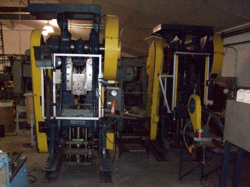 45 & 45 Ton, Johnson, long stroke powder metal presses, new tool heads ...