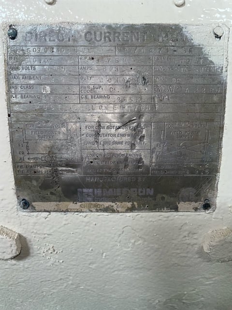 500 HP 1800 RPM Emerson, Frame 509AT, DPFVBB, 500 VA, 300/150 VF For ...