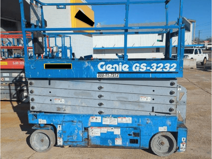 500 lb. Genie Industries #GS-3232, electric scissor lift, 38'1" working ...