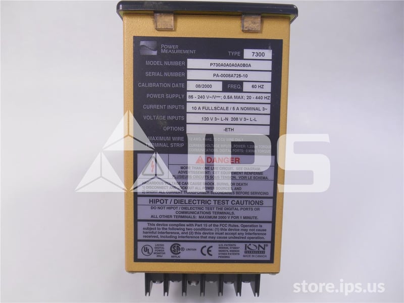 Square D Powerlogic 7300 Ion Digital Meter With Integrated Display ...