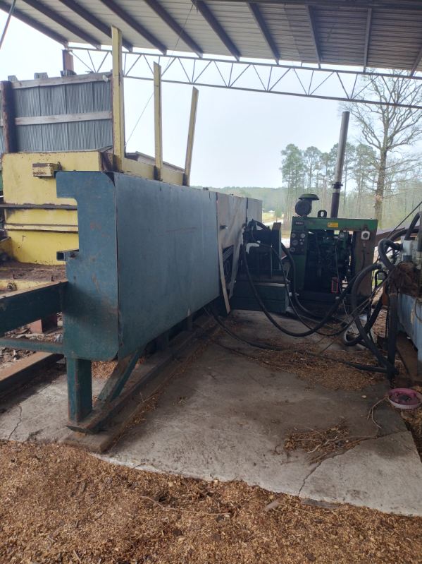 Jackson Shaving Mill, Knife Grinder, 22' log deck, conveyor, 6' box ...