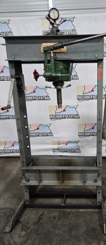 50 Ton, Dake #50H, adj hydraulic h-frame shop press, 10" throat, 4" ram ...