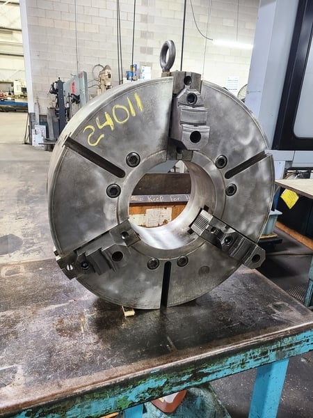 24" 3-Jaw Chuck, 9-1/4" thru hole, A1-5 For Sale | Surplus Record
