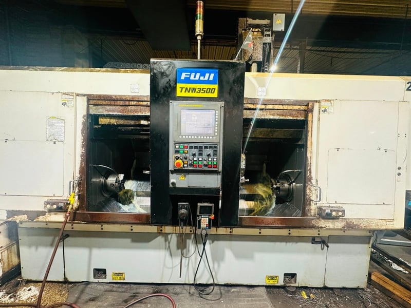 Fuji #TNW-35TR, 6-Axis twin spindle live tool lathe w/gantry robot, 3 ...
