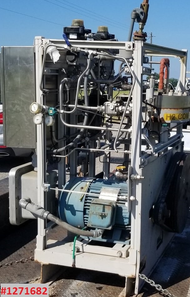 PDC #PDC-4-800 diaphragm compressor, 1-stage, 30-90 cfm Hydrogen, max ...