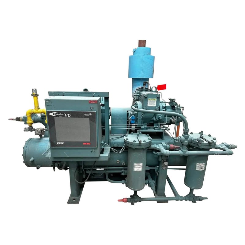 125 HP Frick #RXB50H, rotary screw compressor, 400 psig, R-717 ammonia ...