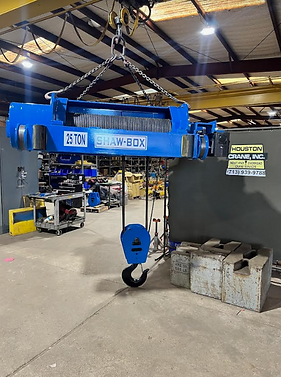 25 Ton, Shaw-Box #Series-700, wire rope hoist with motorized trolley ...