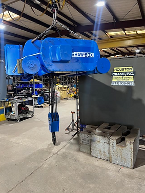 25 Ton, Shaw-Box #Series-700, wire rope hoist with motorized trolley ...