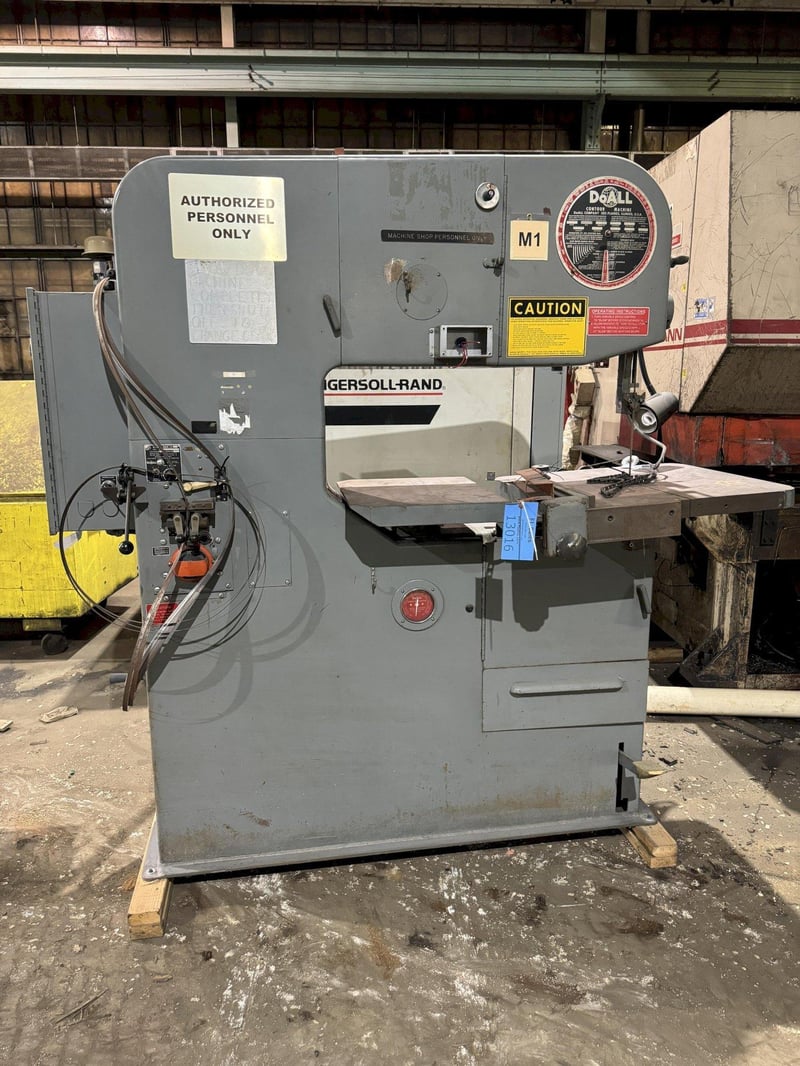 36" DoAll #3613-10, vertical band saw with blade welder & grinder ...