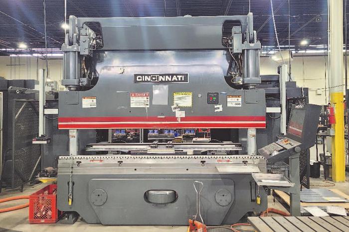 90 Ton, Cincinnati #90PF-8, CNC hydraulic press brake, 10' overall, 103 ...
