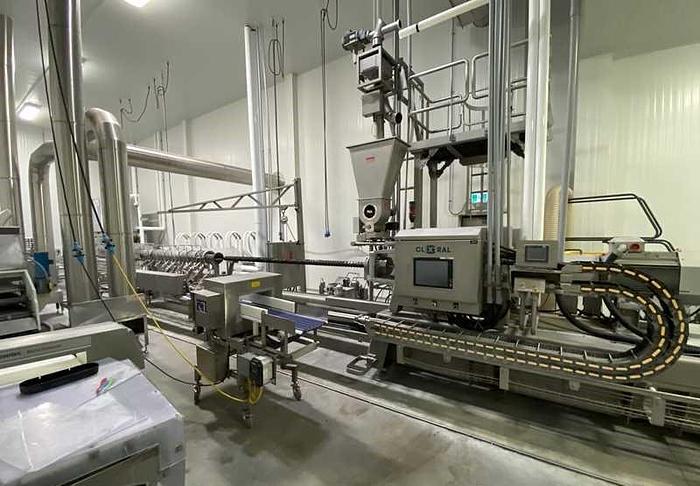 3.46" Clextral #EVO088, twin screw extruder line, Stainless Steel ...