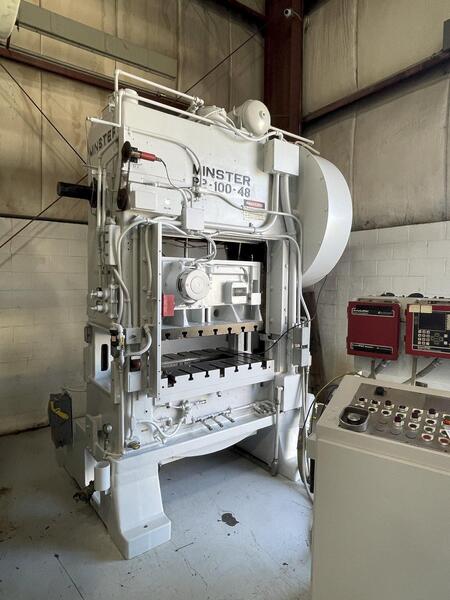 100 Ton, Minster #P2-100-48 Piece-Maker, mechanical metal stamping ...