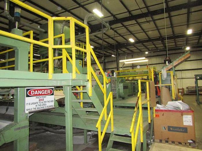 76" Dual rotary knife sheeter, Ech Will #1.00944, Allen Bradley control ...